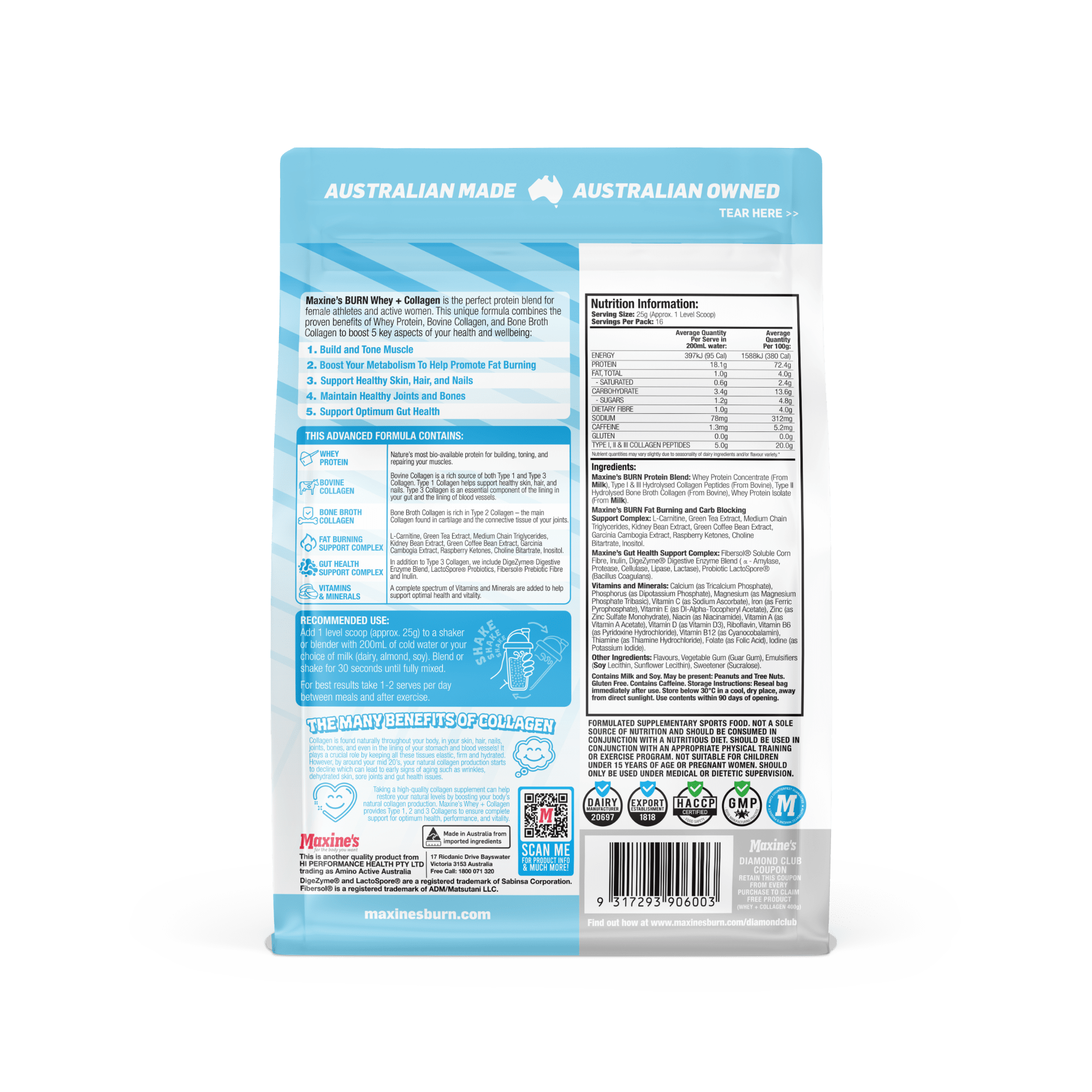 Burn Whey + Collagen Protein – Maxine's Burn